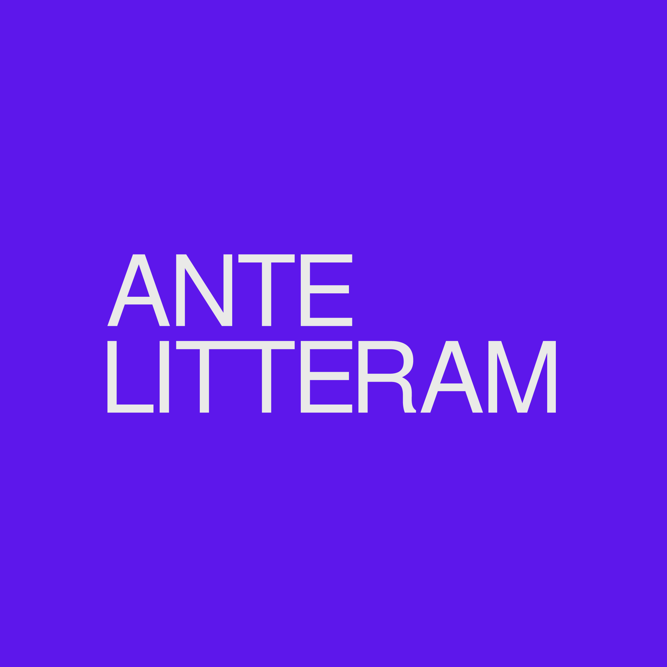 ANTE LITTERAM