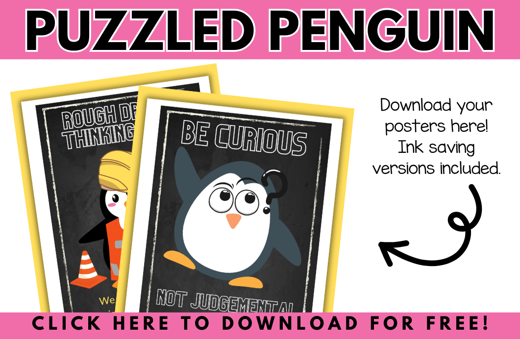 Puzzled Penguin Posters for Math Expressions Classroom