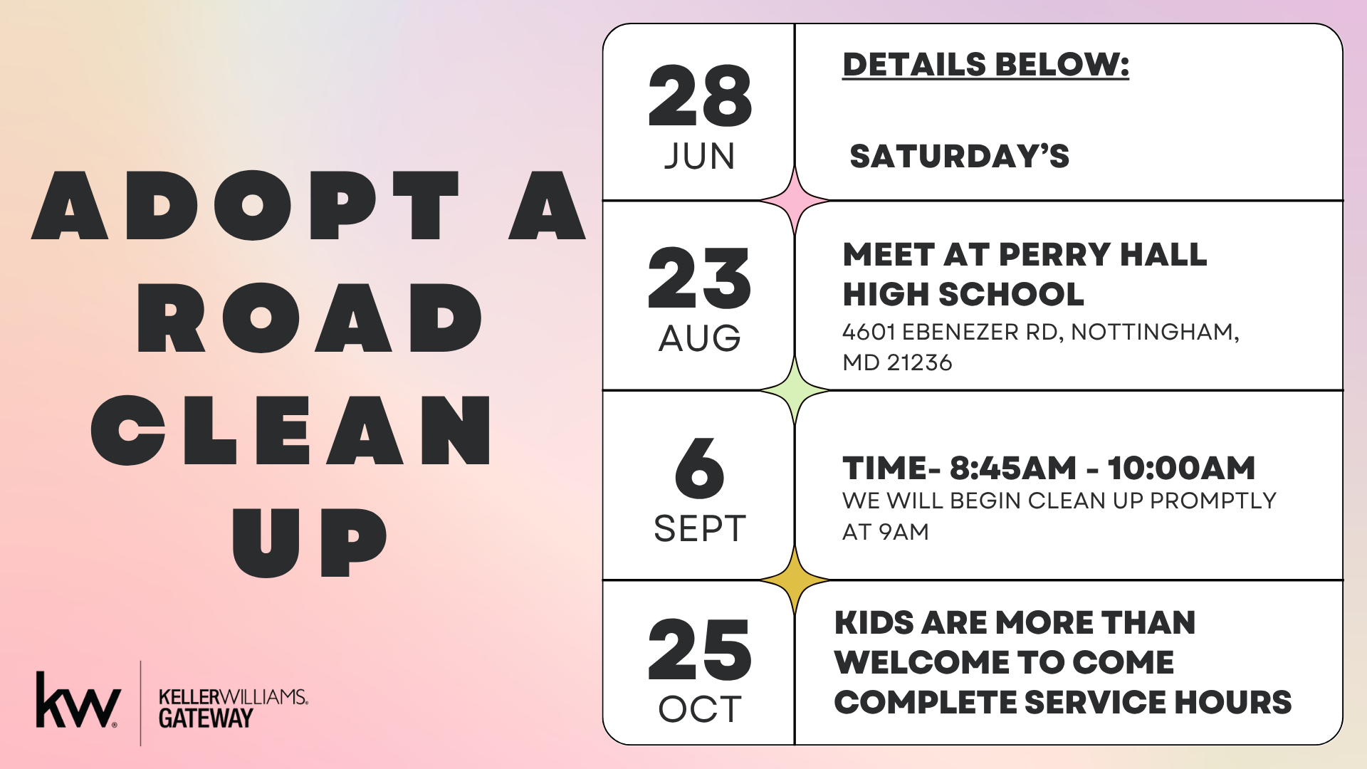 Adopt A Road Clean Up