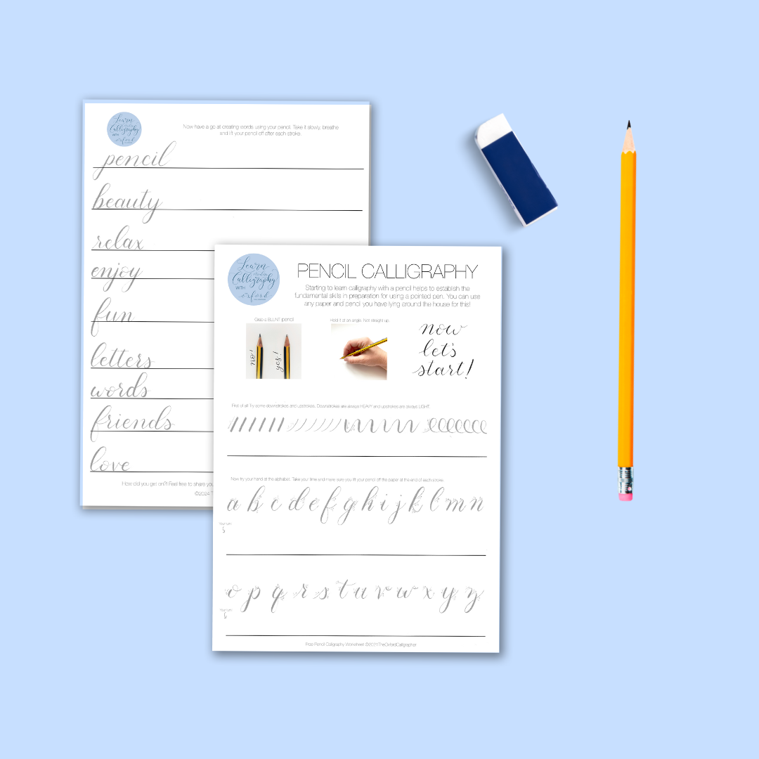 Free calligraphy worksheets