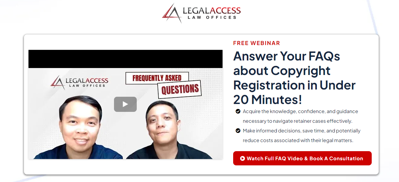 Legal Access | Copyright Registration FAQ Opt-in