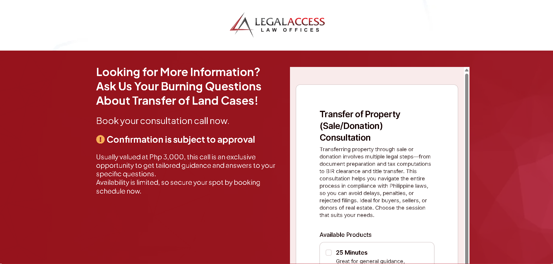 Legal Access | Transfer of Land