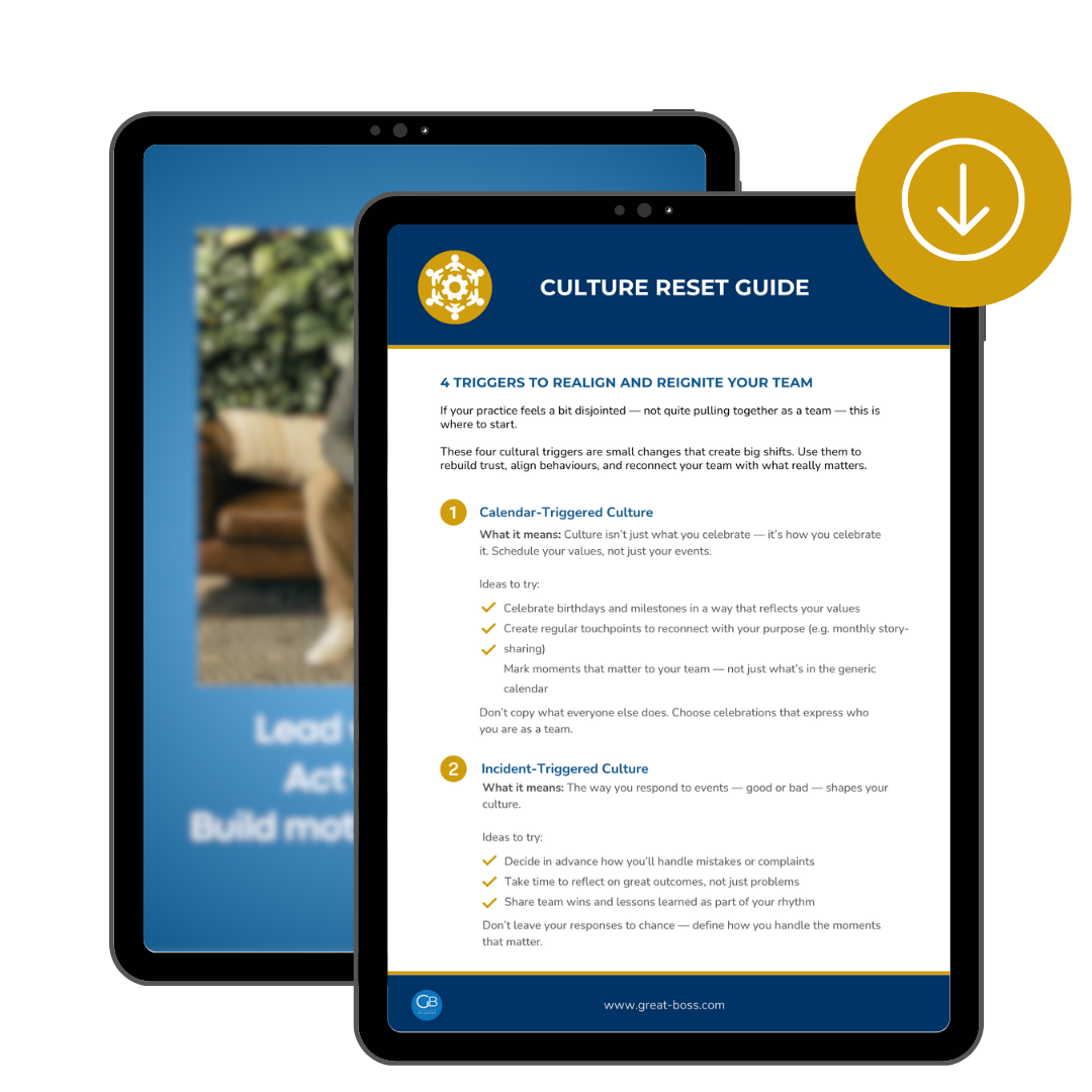 Free Culture Reset Guide for Practice Teams