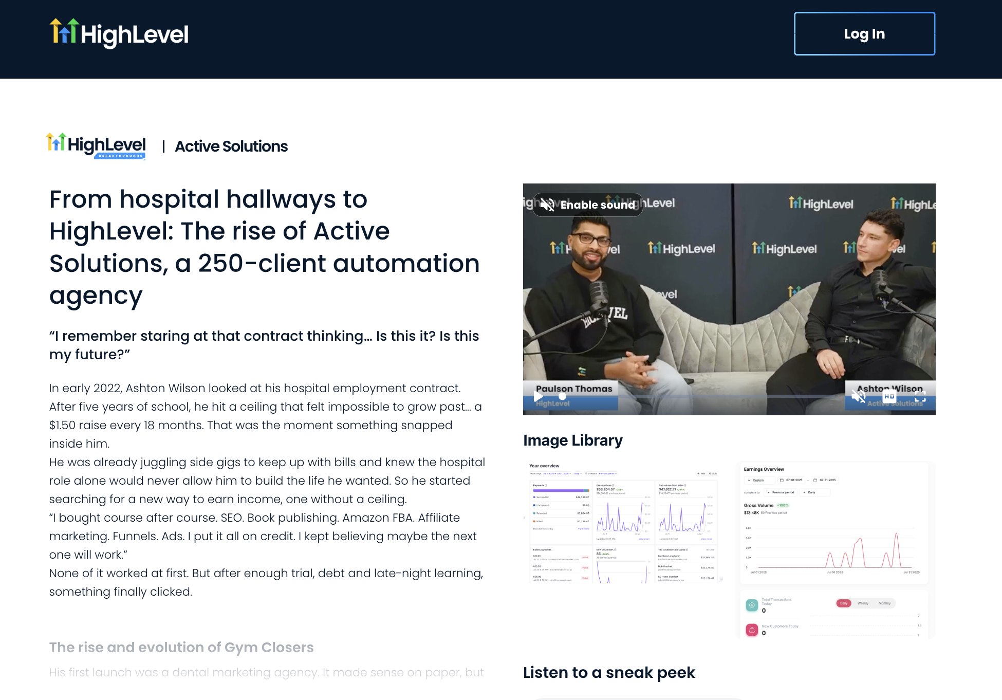 HighLevel Case Study: From Hospital Hallways to 250 Clients - Active ...