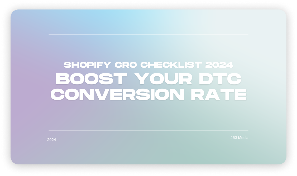 Get The Shopify CRO Checklist