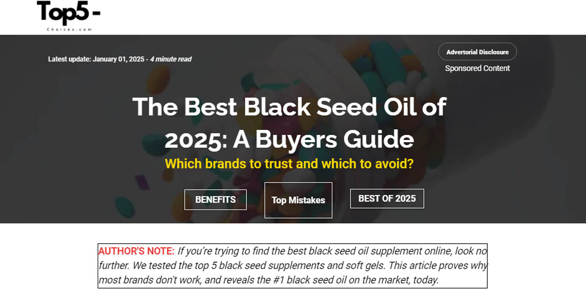 Best Black Seed supplements - top ranked black seed review of 2025
