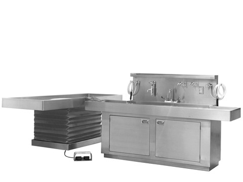 T-Shaped Large Necropsy Table