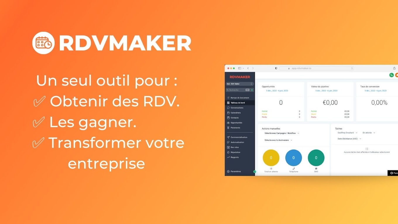 RDV Maker - Obtiens des rendez-vous, transforme les en clients