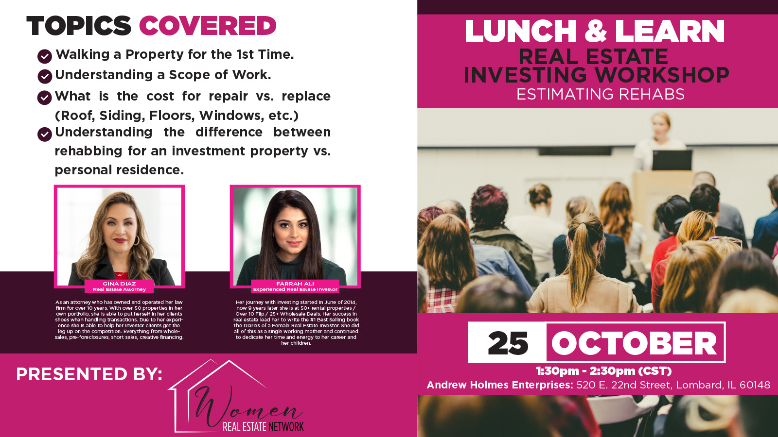 Women Real Estate Network- Lunch & Learn (October 25, 2023)