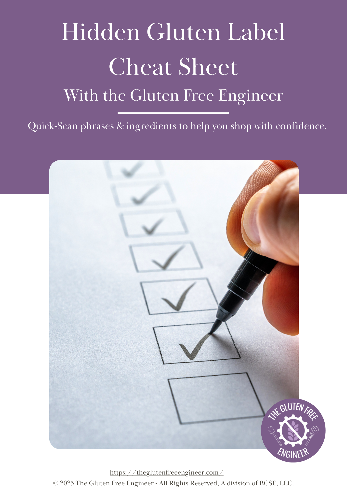 Hidden Gluten Label Cheat Sheet