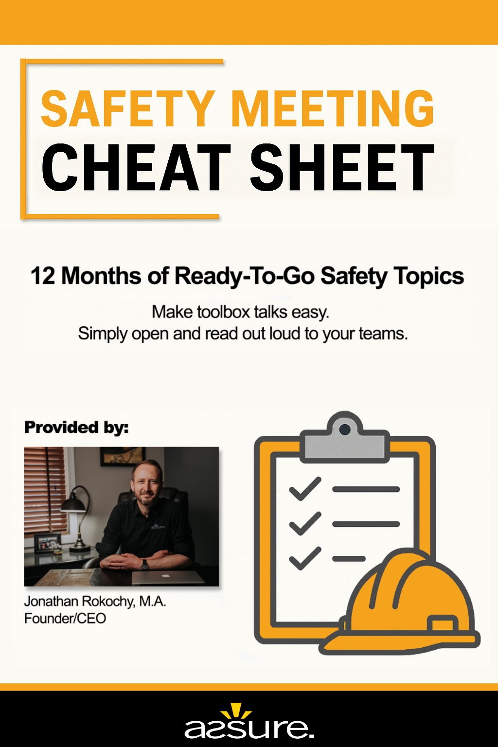 Free Safety Meeting Cheat Sheet | 12-Month Toolbox Talk Guide