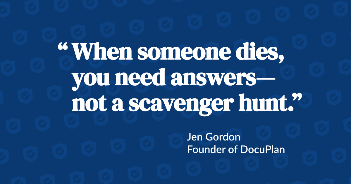 DocuPlan - In Case of Death Binder, Spreadsheet & Checklists