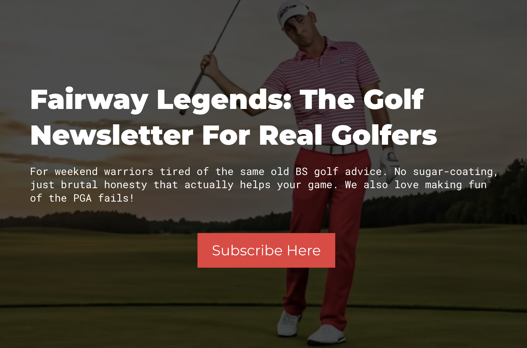 Fairway Legends Newsletter | Sign-Up
