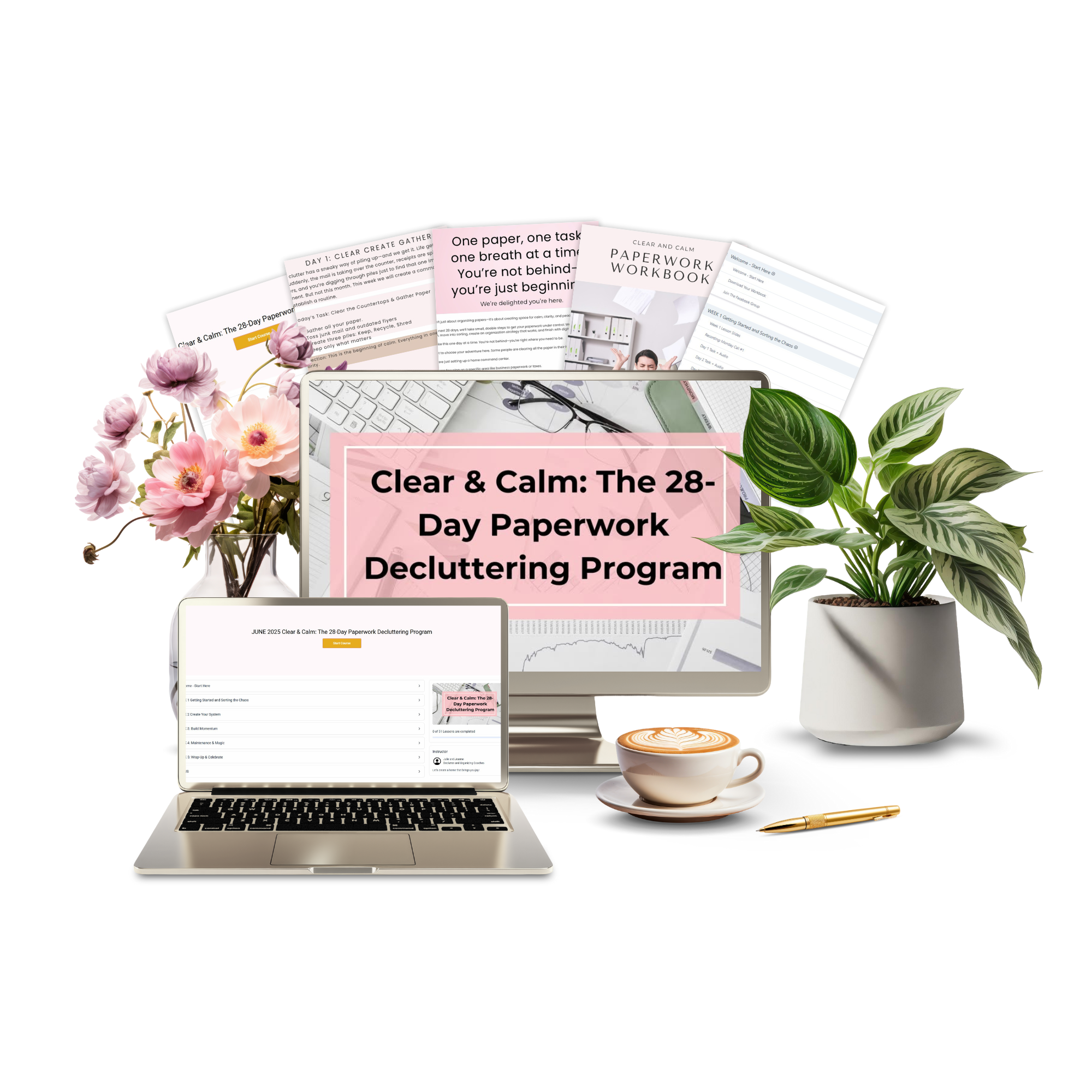 Clear & Calm: The 28-Day Paperwork Decluttering Program