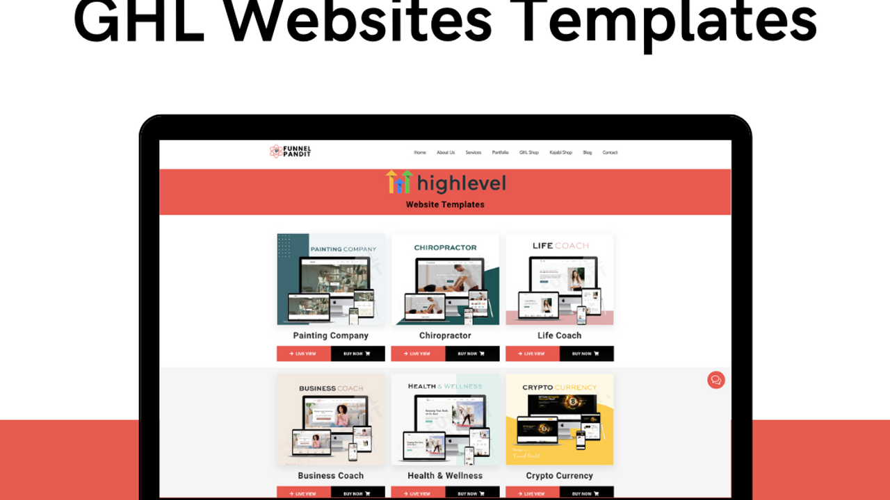 25 Website Templates Bundle for GoHighLevel Users