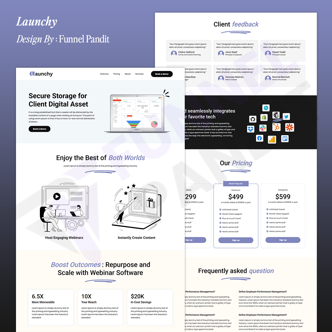 Buy GoHighLevel Launchy GHL SAAS Landing Page