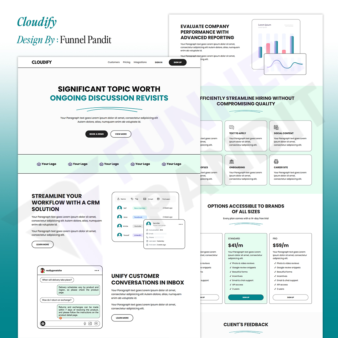 Buy GoHighLevel Cloudify GHL SAAS Landing Page