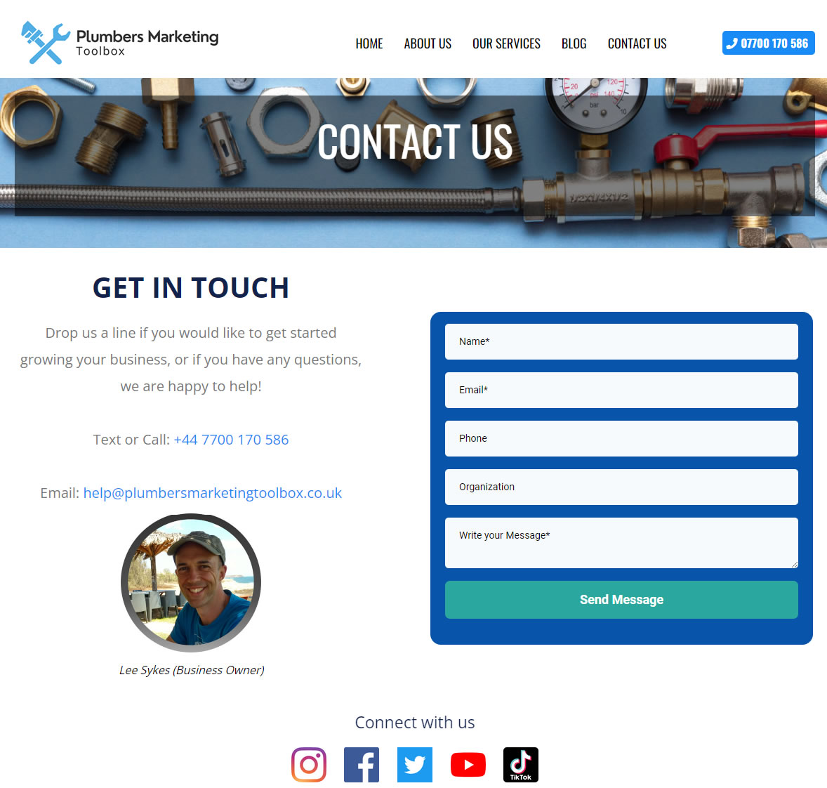 Plumbers Marketing Toolbox – Contact Us