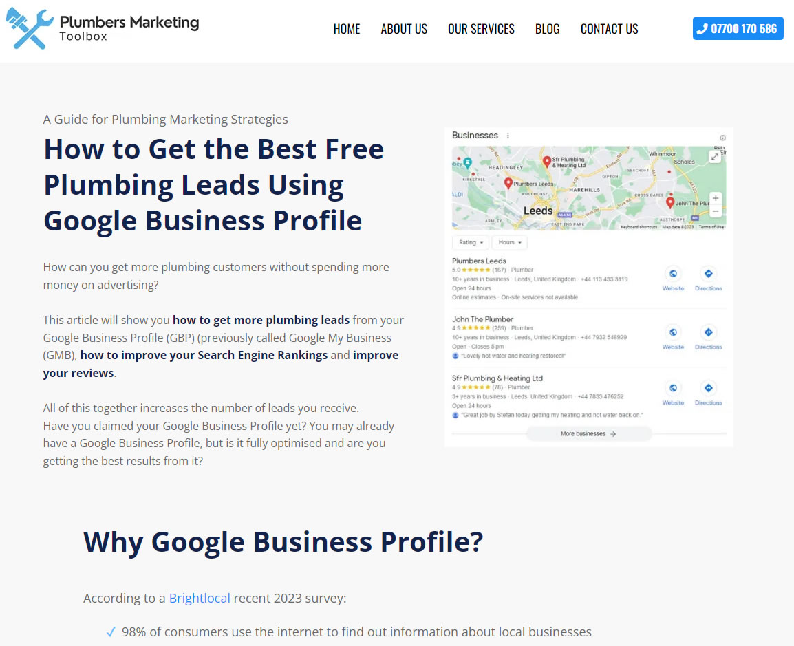 How to Get the Best Free Plumbing Leads Using Google Business Profile