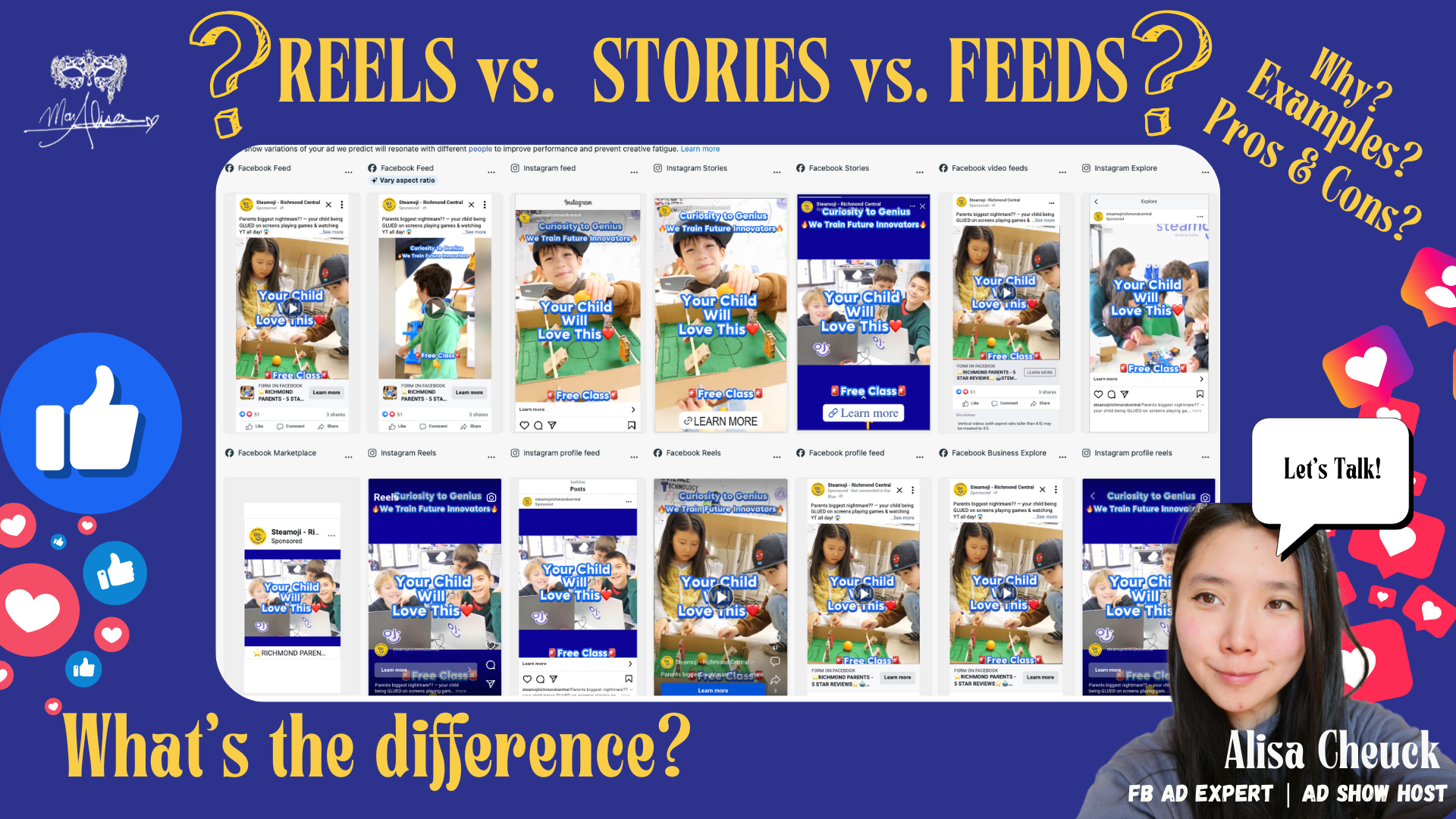 Reels vs. Stories vs. Feeds