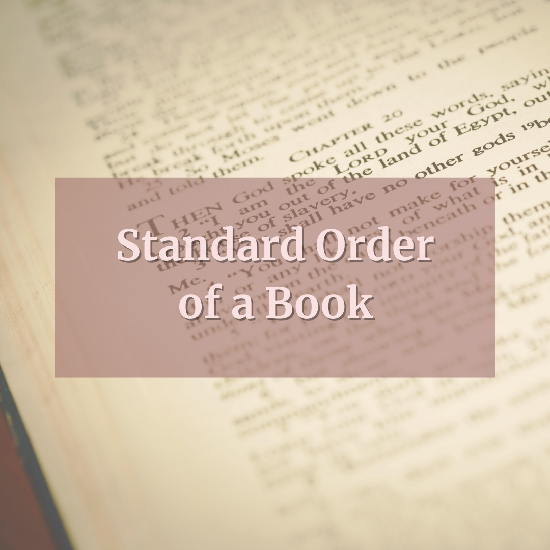 FREE Standard Order of a Book