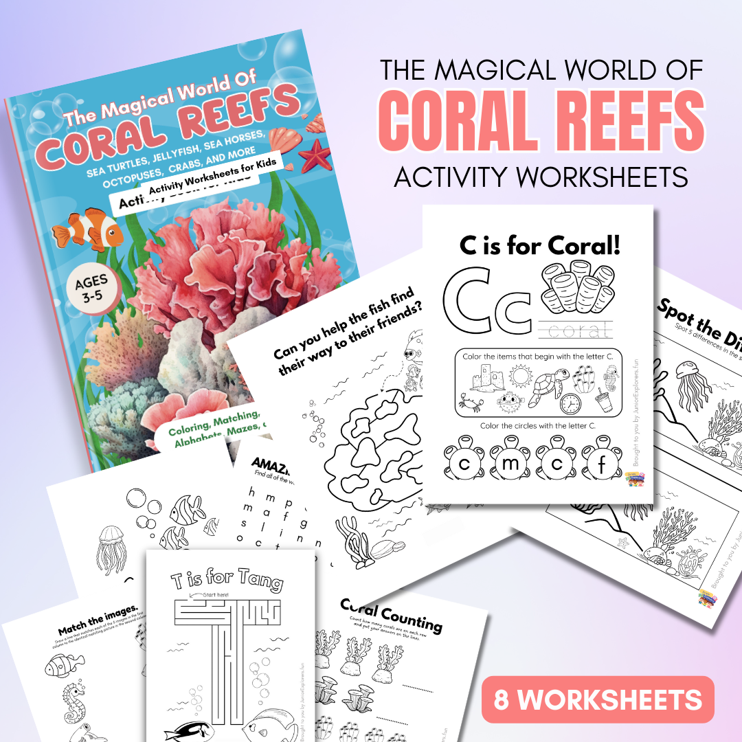 Download a Free Preschool Coral Reefs Workbook