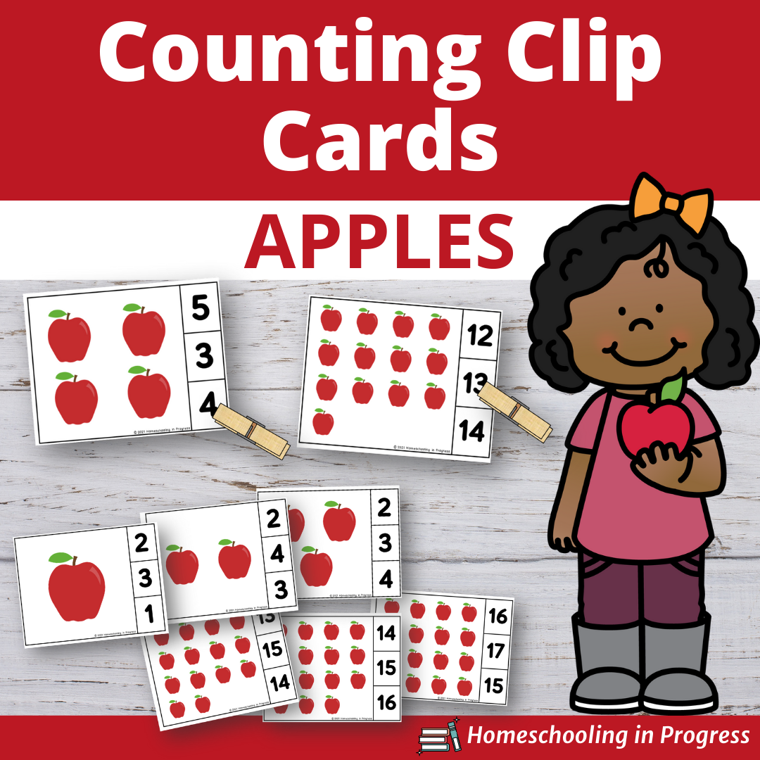 Apples Counting Task Cards