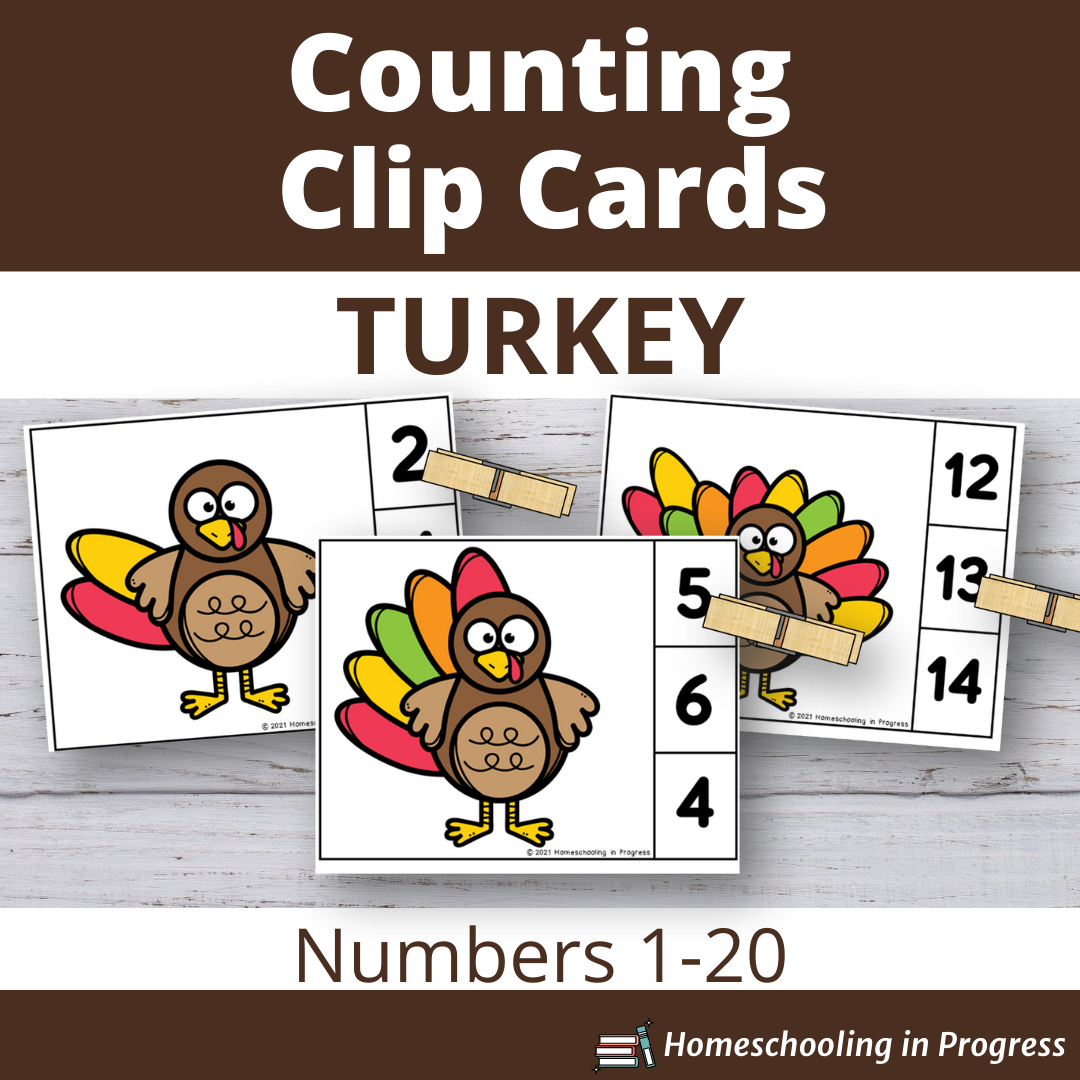 Turkey Counting Task Cards