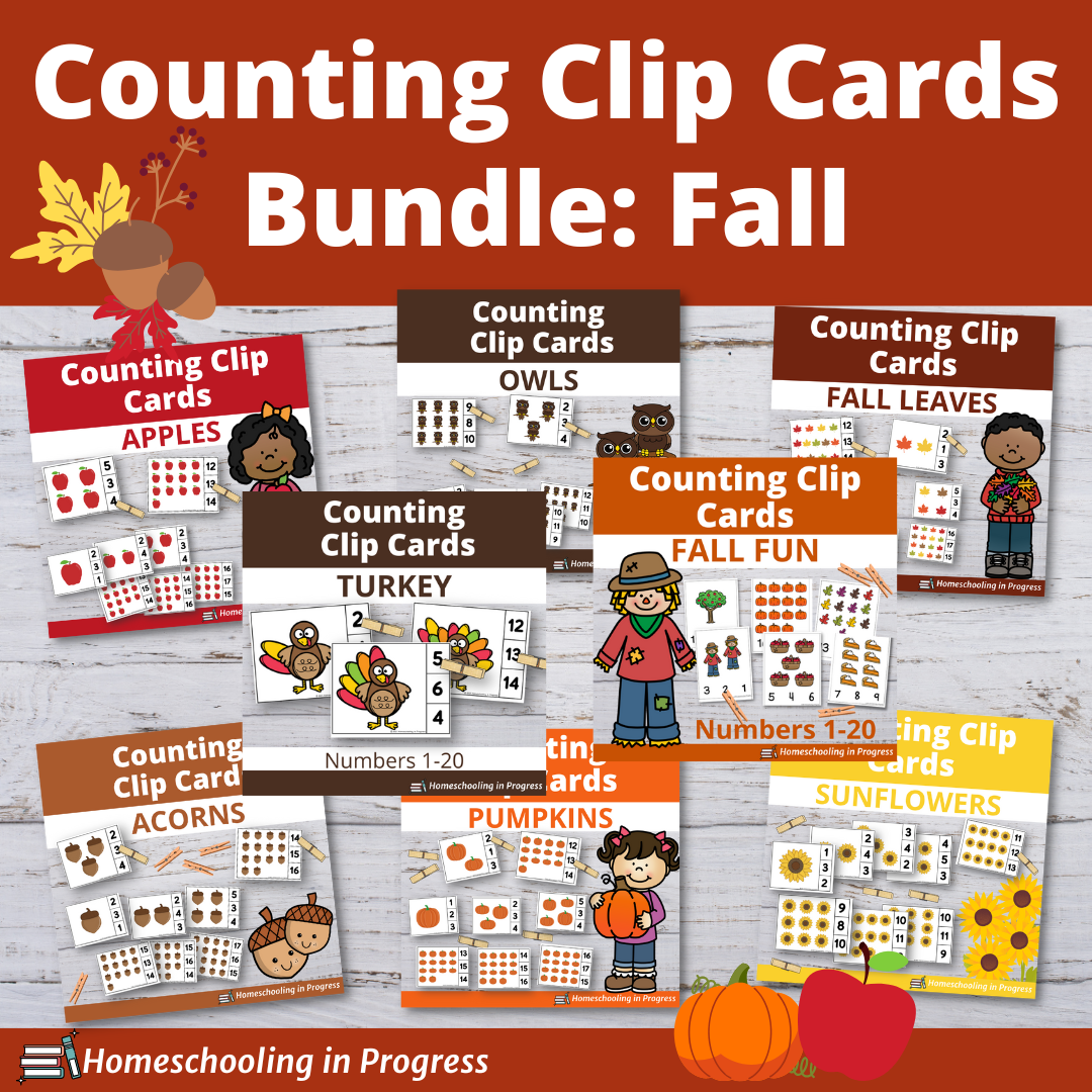 Fall Counting Clip Cards Bundle