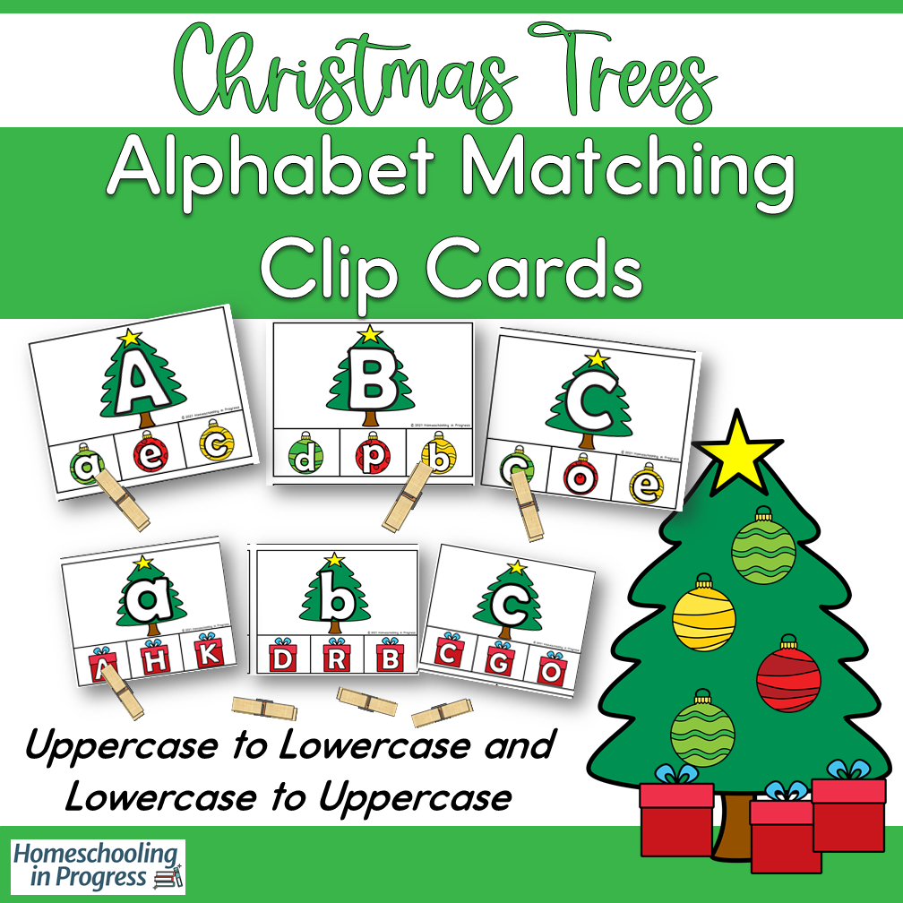 Christmas Tree Alphabet Matching Cards