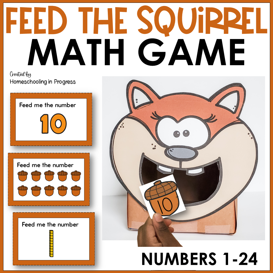 Feed the Squirrel Math Game: Number Sense & Counting