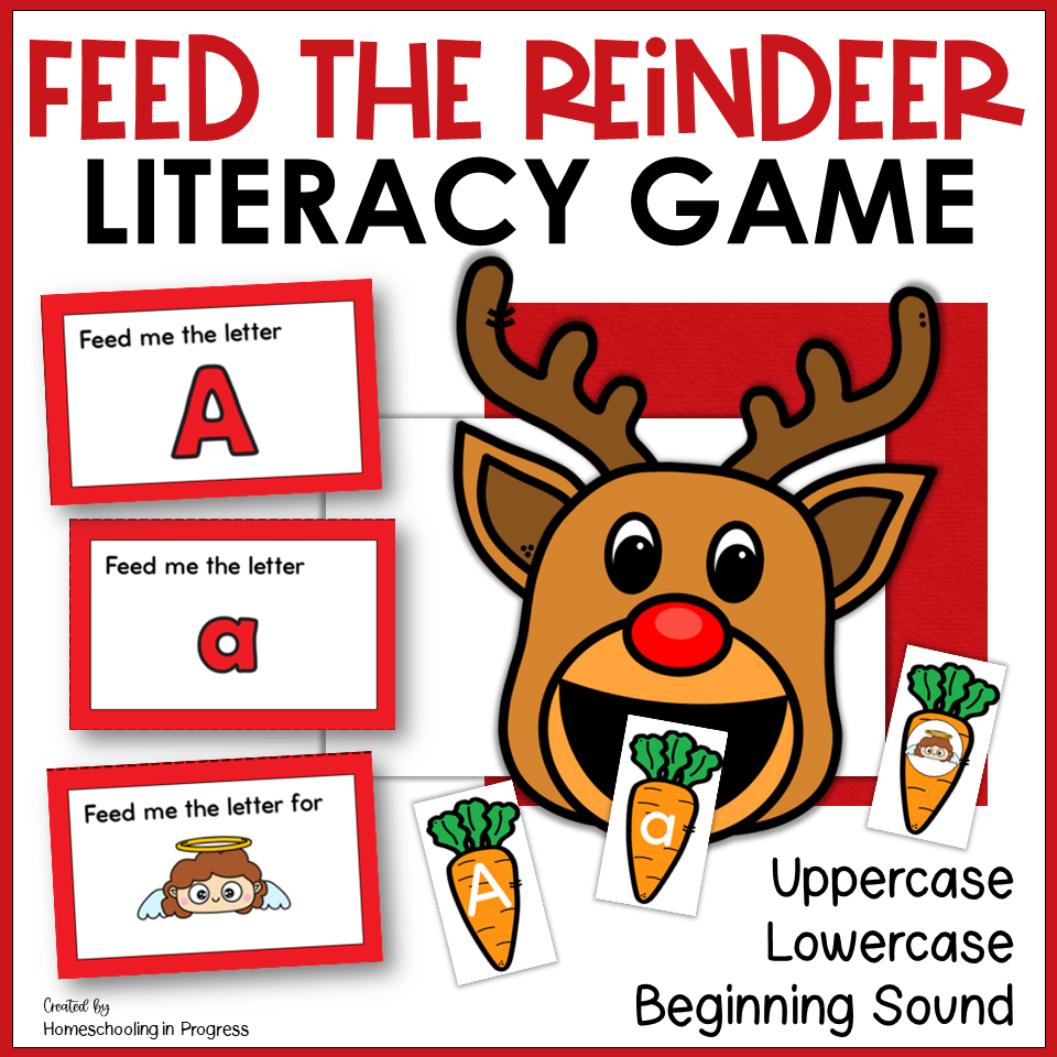 Feed the Reindeer Game: Alphabet and Beginning Sounds