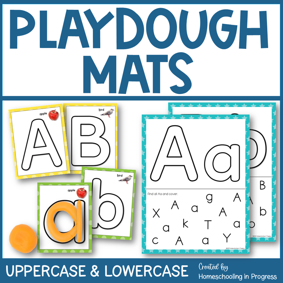 Alphabet Playdough Mats for Letter Formation