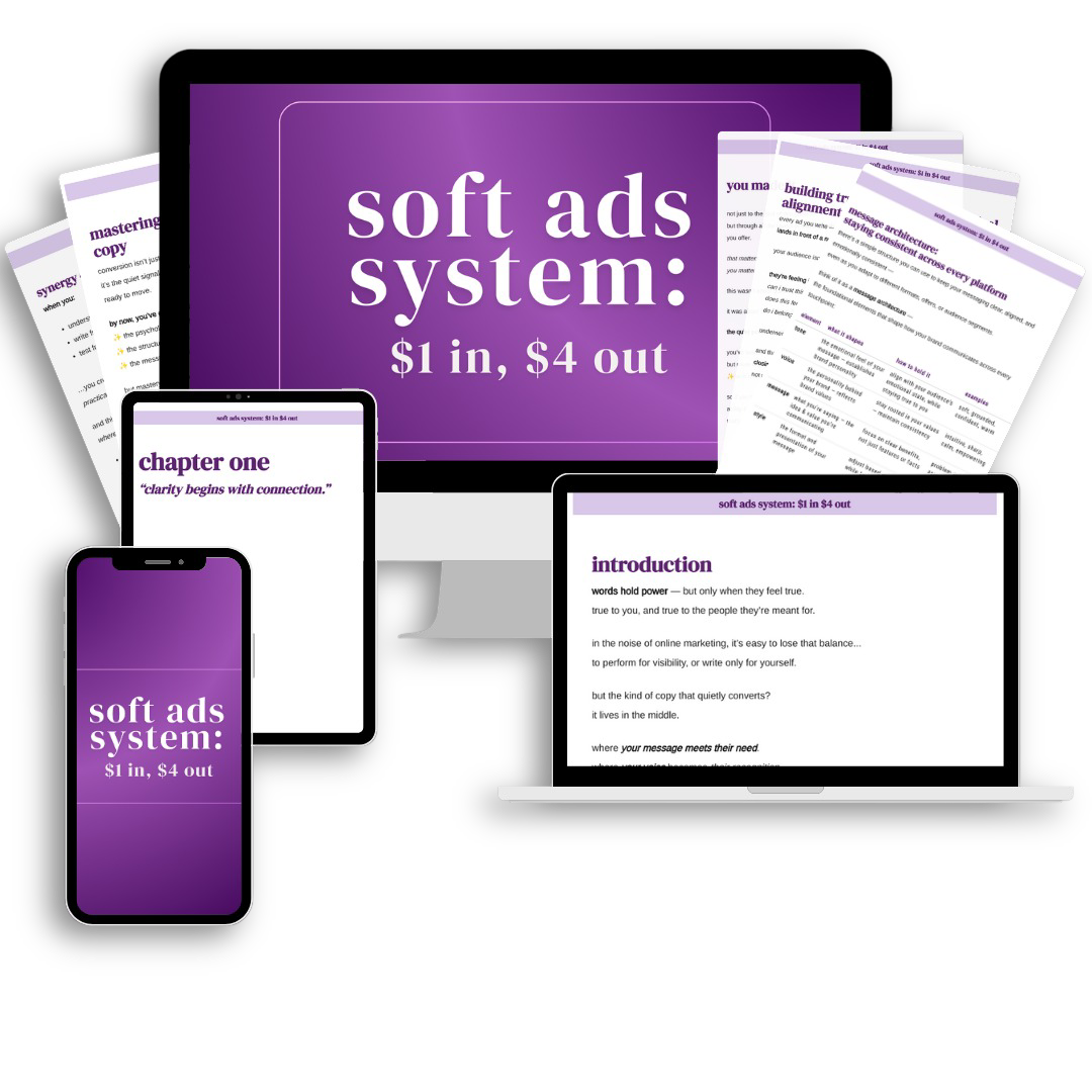 soft ads system: $1 in $4 out