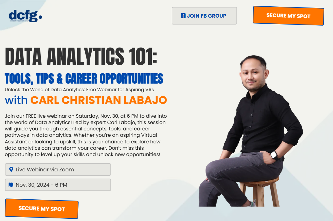 Free Data Analytics Webinar: Tools, Roadmap & Careers