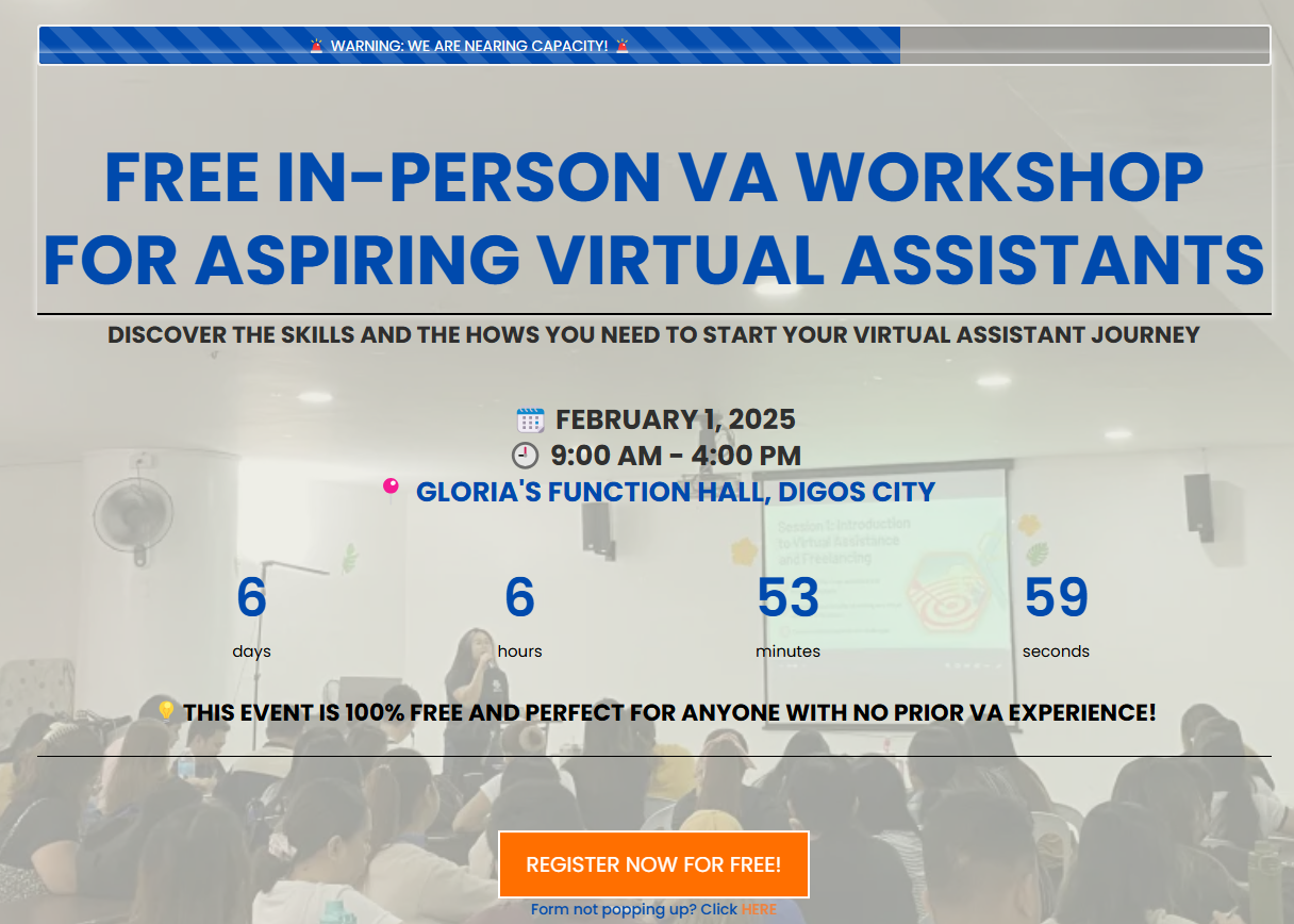 Free Virtual Assistant Workshop for Aspiring VAs