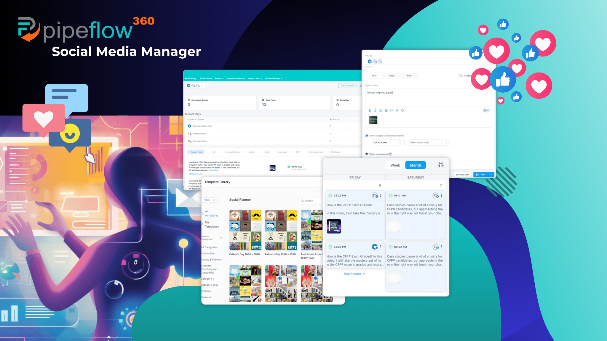 PipeFlow360 - Social Media Manager $99 Lifetime Plan