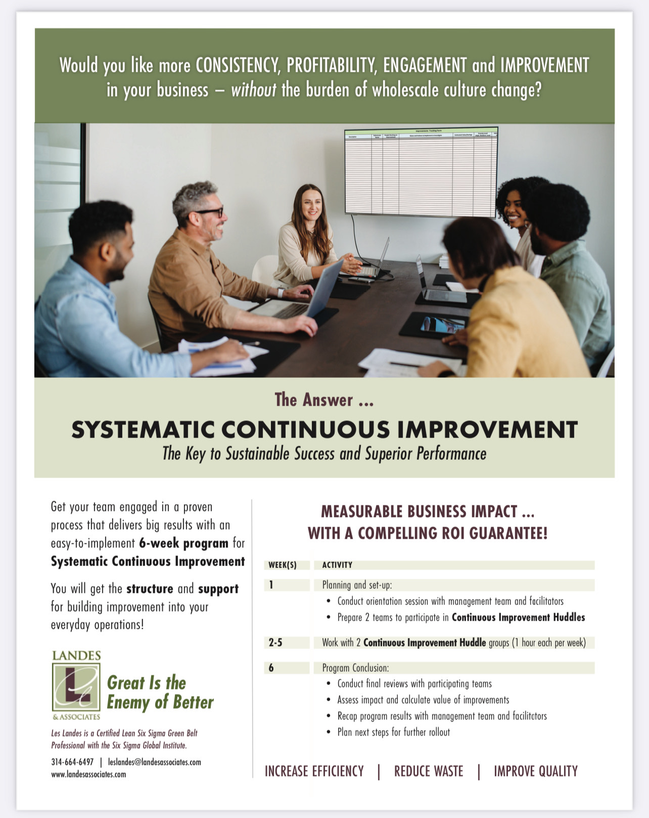 Systematic Continuous Improvement 6-Week Program