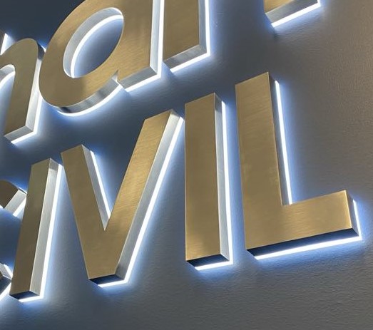 Illuminated 3D LED Sign