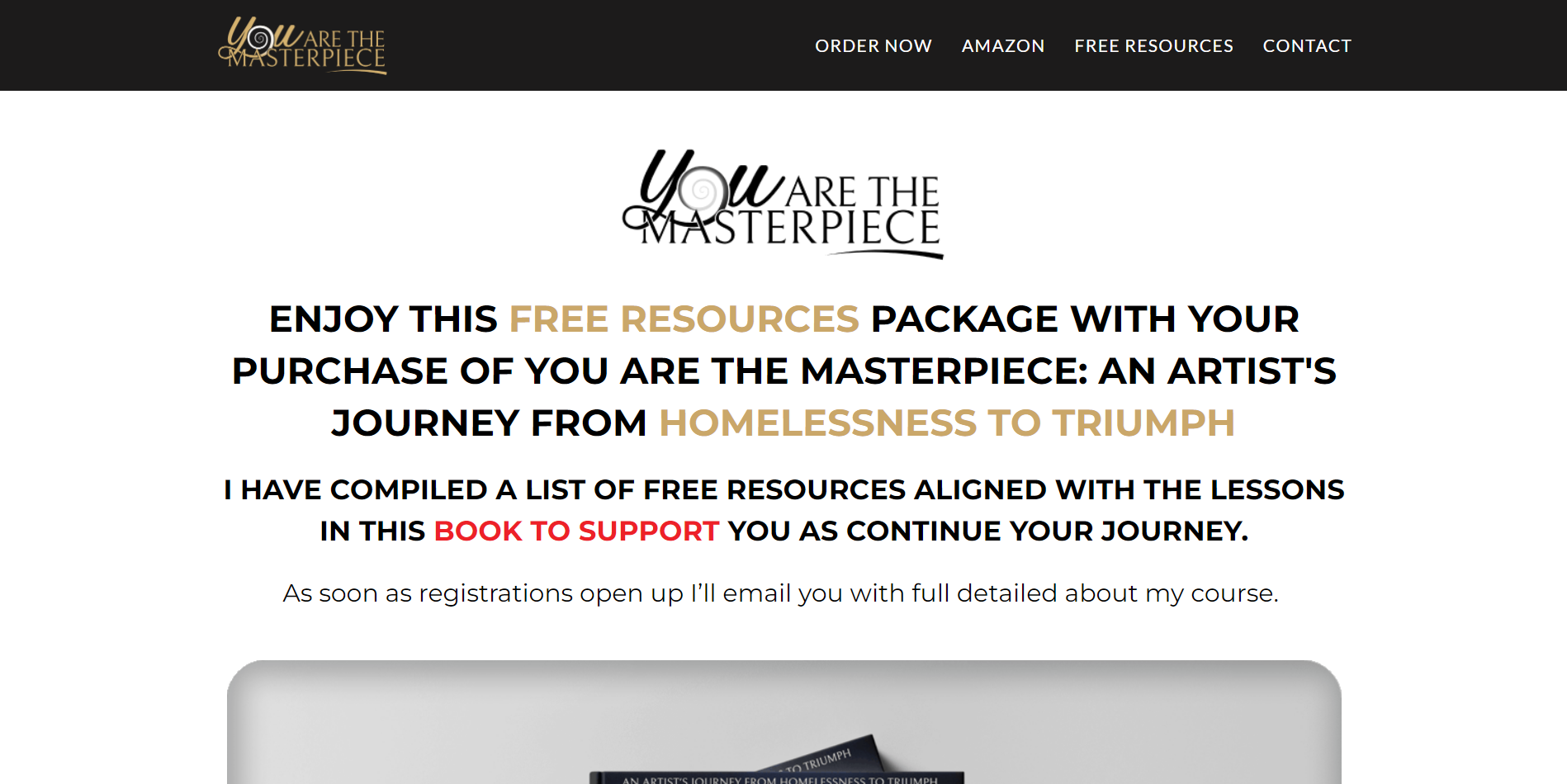 Free Resources | You Are The Masterpiece Book