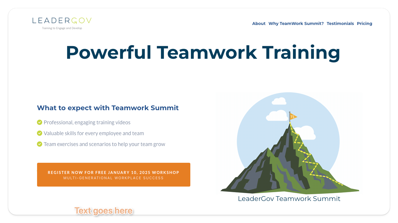 Teamwork Summit | Local Government Team Training