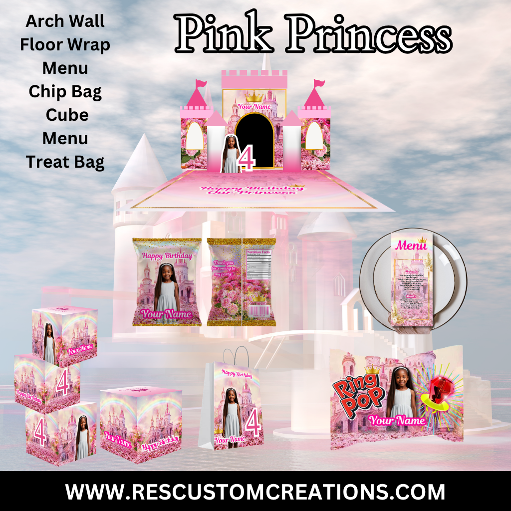 Princes template, Princess decoration, party designs, party décor