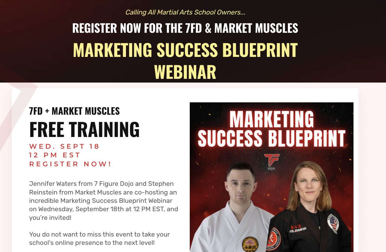 Marketing Success Blueprint presented by 7FD and Market Muscles