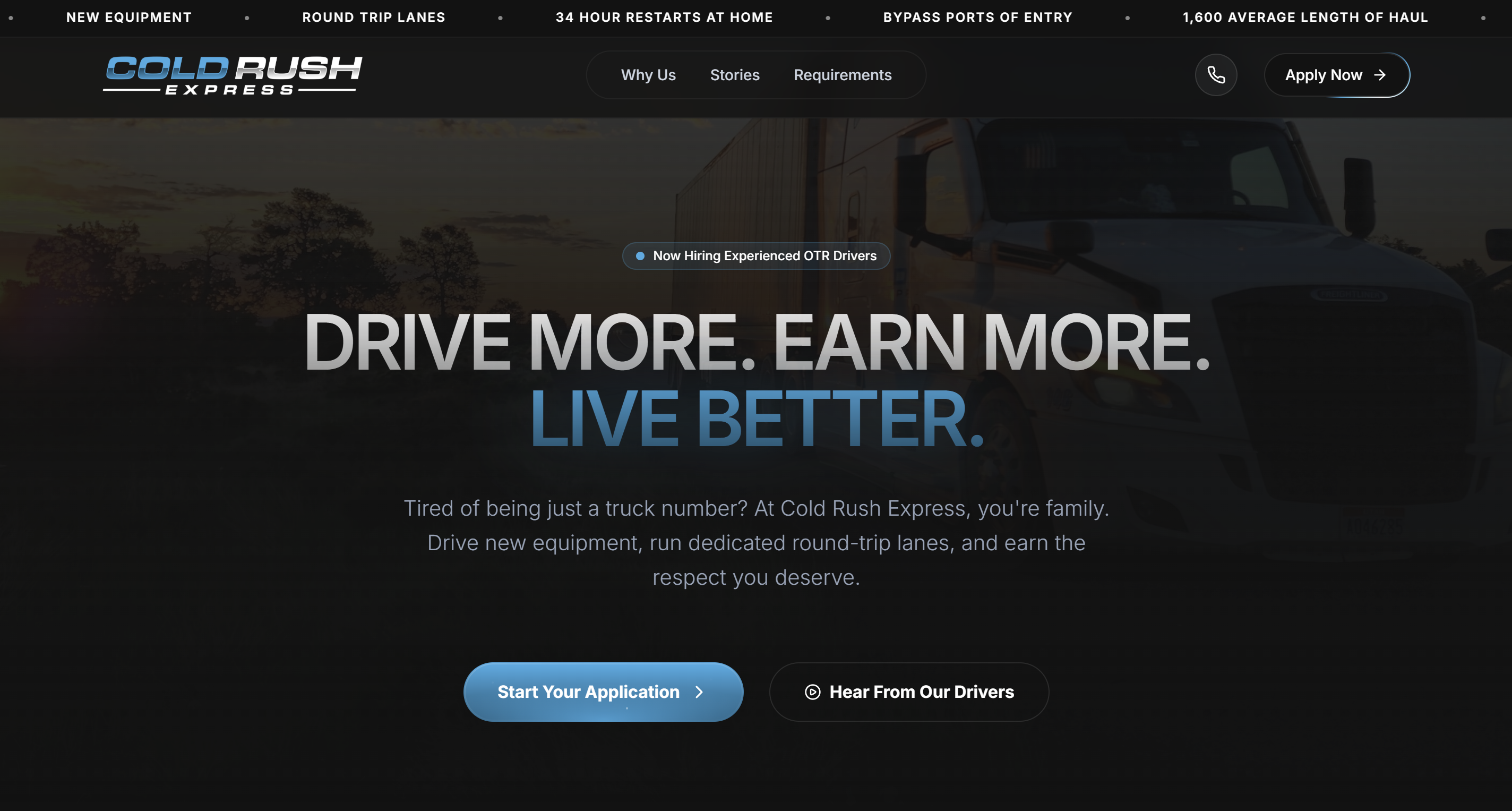 Best OTR Truck Driving Job | Cold Rush Express