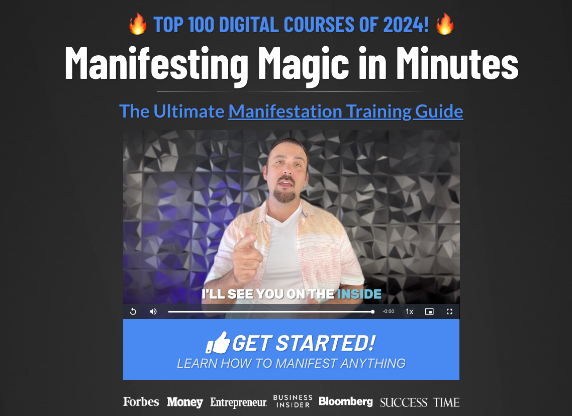 Manifestation in Minutes Course - Transform Your Life with Corey Gray