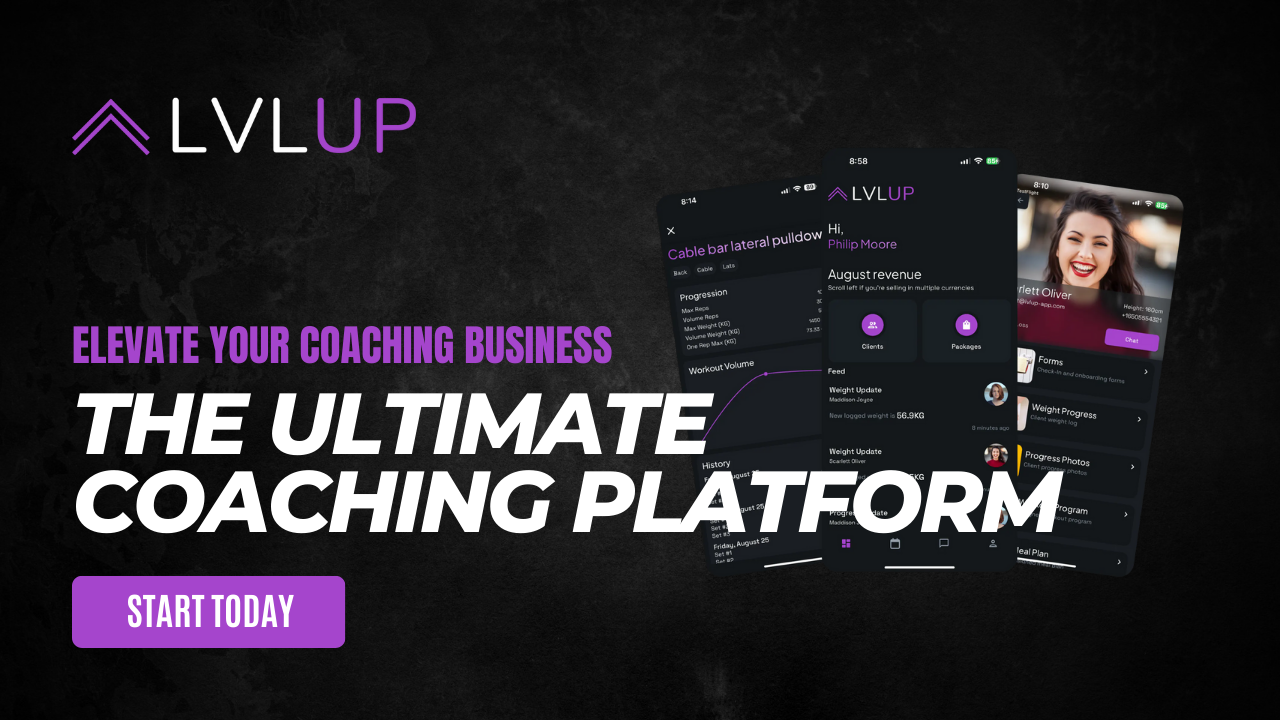 Boost Your Personal Training Business to Elite Levels with LVLUP - lvlup-app.com