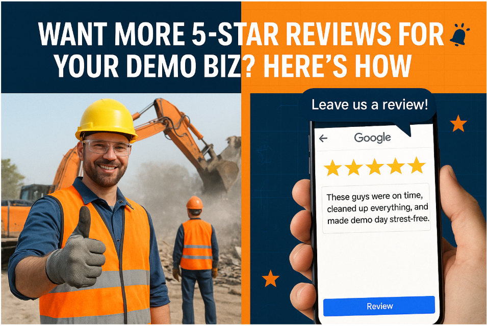 Top 5 Ways to Get More Five-Star Reviews for Your Demolition Business