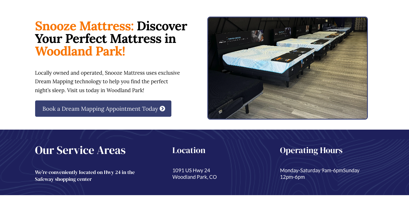 Snooze Mattress Woodland Park