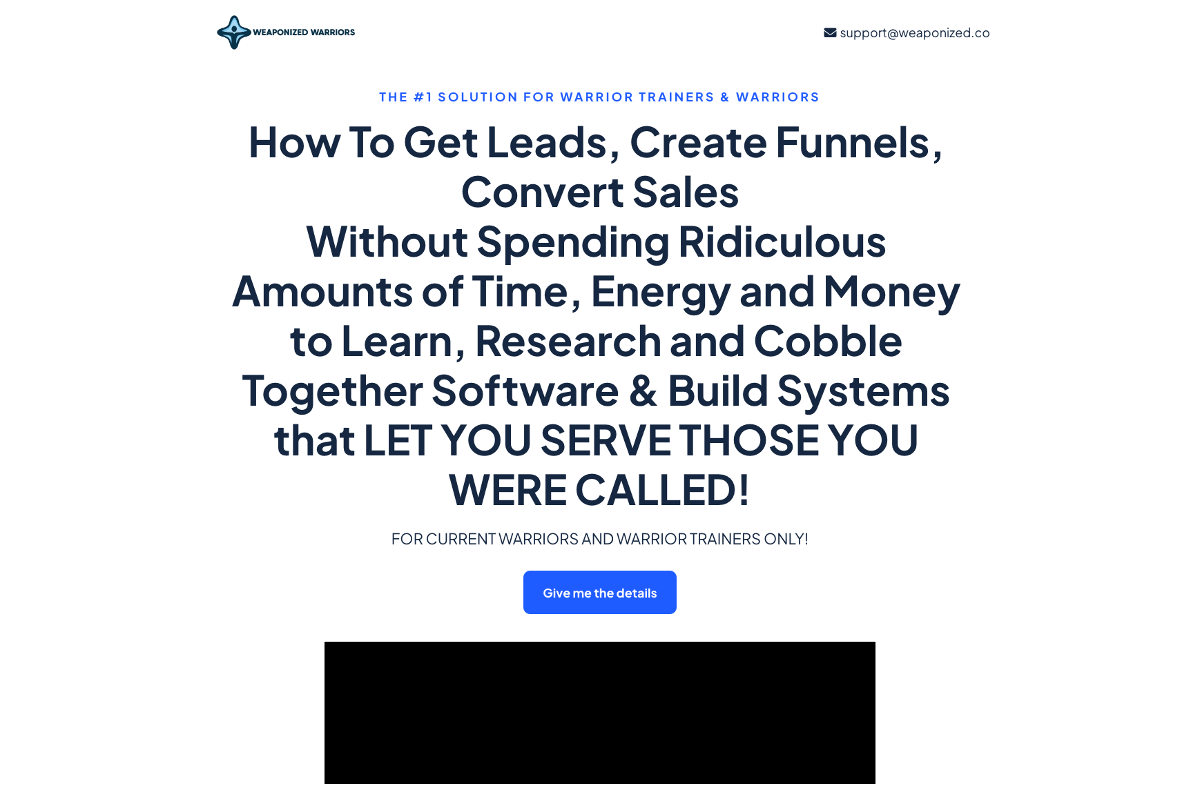 Weaponized Warrior Trainer Offer