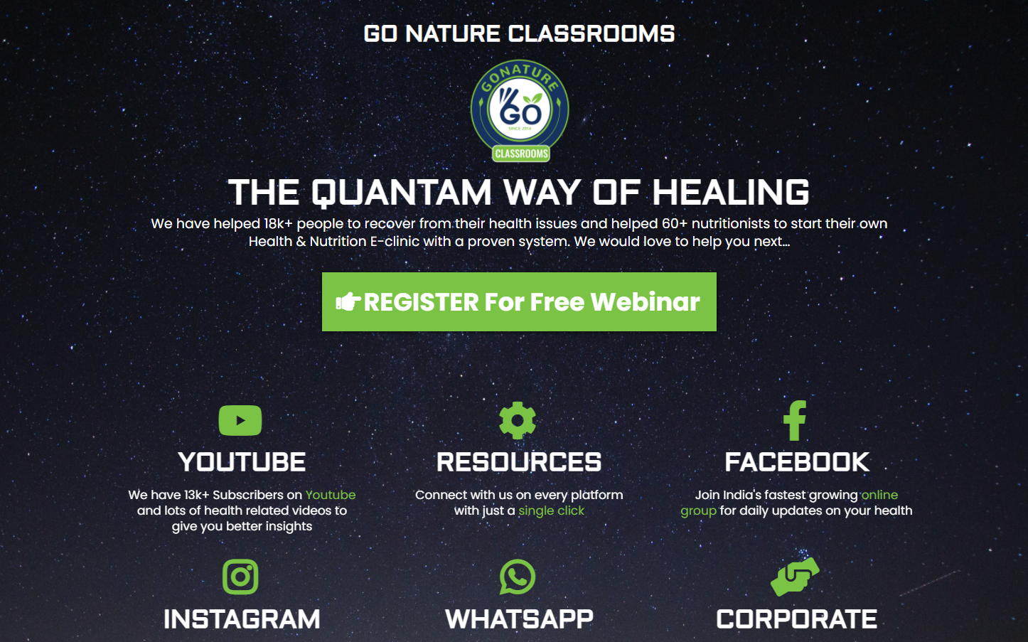 Go Nature Classrooms / Home